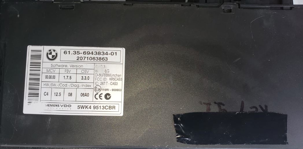 BMW E-series 2009 CAS module corrupted - Car Keys Solutions